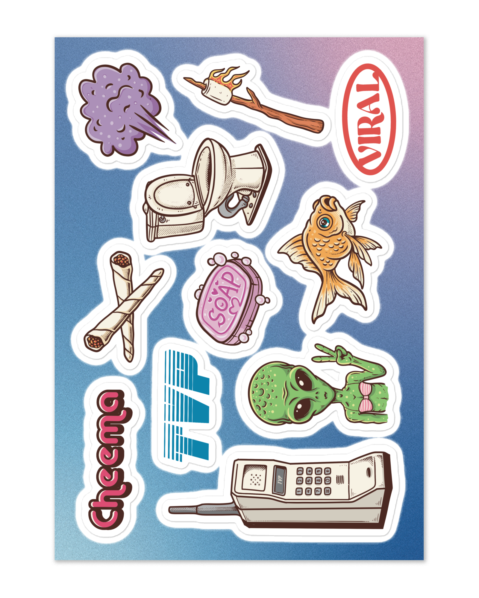 TVP Sticker Sheet 2 – The Viral Podcast